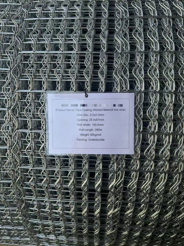 Subsea Gas Oil Pipeline Reinforced Wire Mesh 2.4 MM Welded Galvanized ...